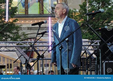 Actor Evgeny Kindinov Performs At Book Fair On Red Square In Moscow Editorial Photo Image Of