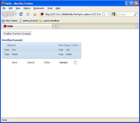 Adding Menu Bar To Contentpanel Ext Gwt Toolbar Gwt Java