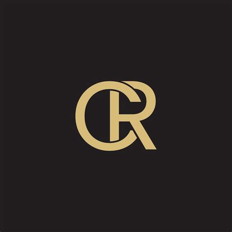 Premium Vector Cr Letter Logo Monogram C And R Monogram Design Cr Initials Letter
