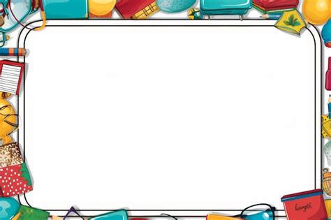 School Theme Borderline Background Premium Ai Generated Image