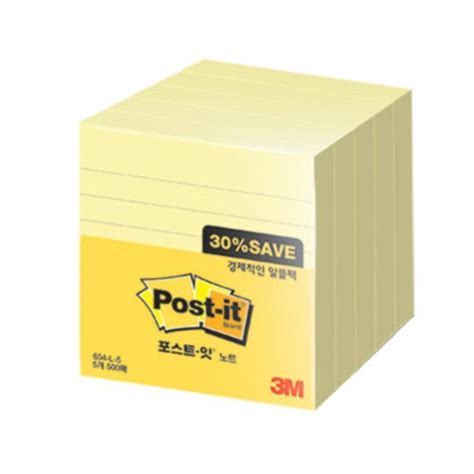 아이월드 포스트잇 노트 654 라인 알뜰팩 점착 독특한메모지 이쁜포스트잇 문구 사무