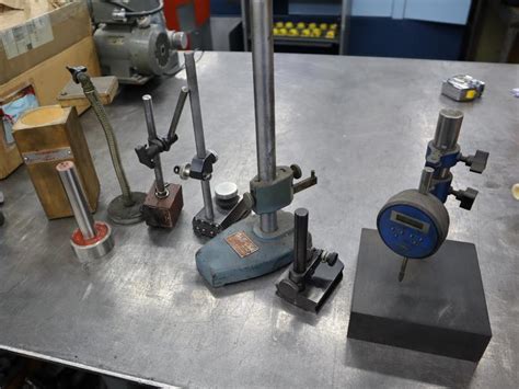 Machines Used Inspection Tools Cylinder Square Indicator Stands Including 1 Granite Base
