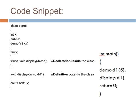 Friend Function And Friend Class Pptx