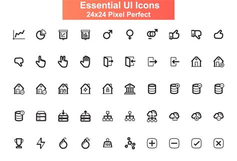 Wellness Pixel Perfect Linear Ui Icons Set Vector Image