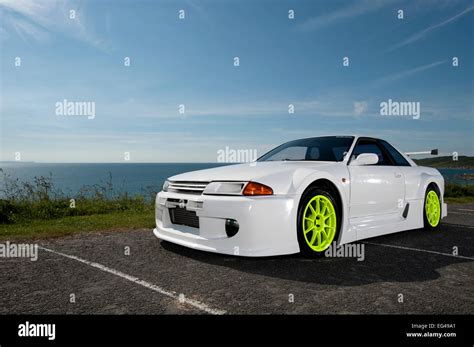 Heavily Modified Nissan R32 Skyline With A Wide Body Kit Fitted Stock