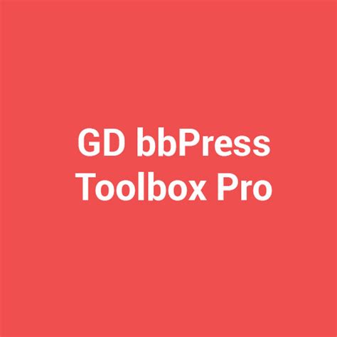 Download Gd Bbpress Toolbox Pro 63 Getmythemes