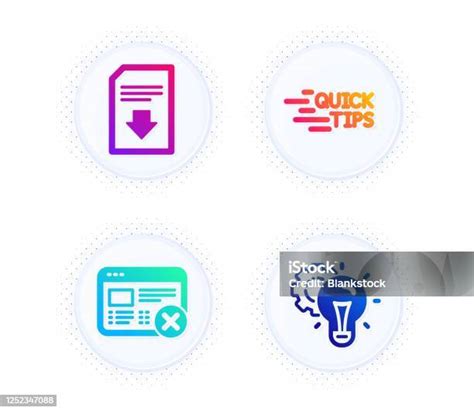 웹 다운로드 파일 및 교육 아이콘 집합을 거부합니다 아이디어 기어 기호 인터넷 로드 문서 빠른 팁이 없습니다 벡터 0명에 대한