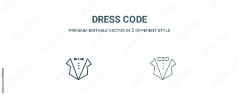 Dress Code Icon Filled And Line Dress Code Icon From Business And Analytics Collection Outline