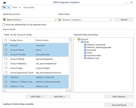 to export data select xml file created in the above steps and create a