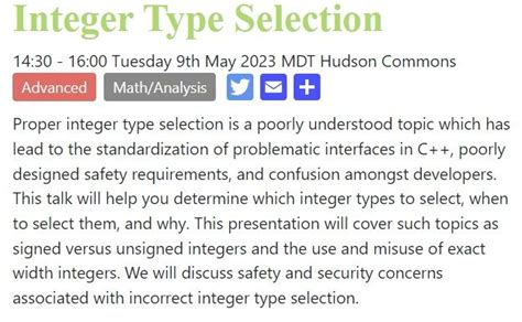 Cnow On Linkedin Cnow 2023 Preview Robert Seacord Integer Type Selection Cnow May 7