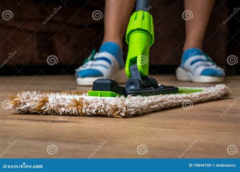 Woman With Mop Mopping Wooden Laminate Floor Stock Image Image Of Housework Kitchen 78844709