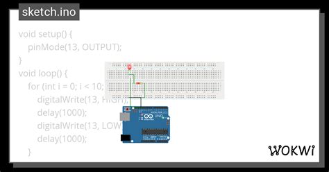 LED ON ALBERT IMPAS Wokwi ESP32 STM32 Arduino Simulator