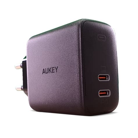 מטען קיר מהיר קומפקטי Usb C X2 65w שחור מיטב ציוד משרדי