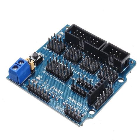 บอร์ดขยาย uno r3 sensor shield v5 geekcreit สําหรับ arduino สินค้าที่ทํางานร่วมกับบอร์ด