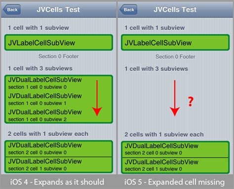 Iphone Expanding Table View Cells Disappearing Stack Overflow