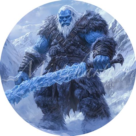 Frost Giant Game Tokens For Vtt And Ttrpg Mistcharter Maps