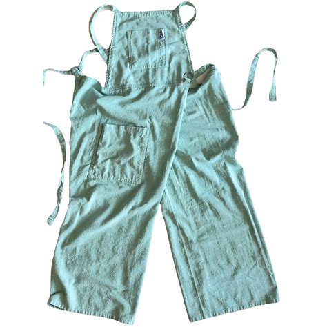 Split Leg Pottery Apron Green Apron For Potters And Makers Walking Apron