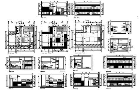 Luxury Kitchen Elevation Section And Plan Details Dwg File Kitchen Elevation Building Layout