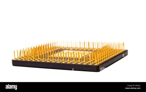 Cpmputer CPU Isolated On White Background Socket Stock Photo Alamy