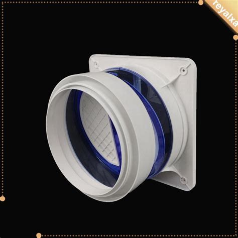 [reyalxa] Backdraft Damper For Range Hood With Flange Wall Shutter Kitchen Flue Check Duct