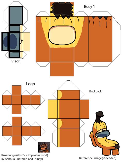 Pixel Papercraft Bananungus Fnf Vs Impostor Mod