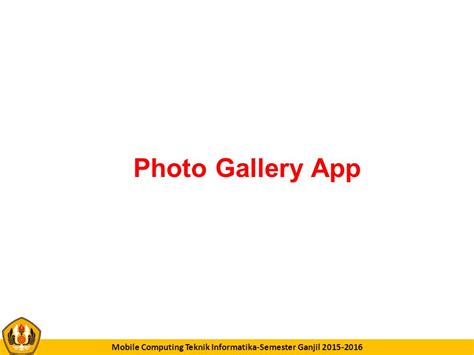 MOBILE COMPUTING D10K 7D02 MC07 Applications Dr Setiawan Hadi M Sc