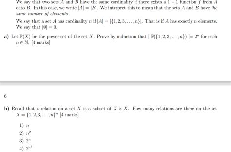 Solved We Say That Two Sets A And B Have The Same Chegg Com