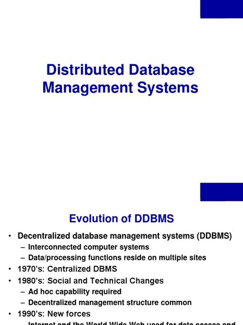 Distributed Database Management Systems Pdf Databases Database