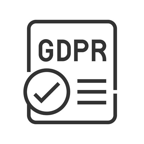 Gdpr General Data Protection Regulation Icon Line Style 534940 Vector Art At Vecteezy
