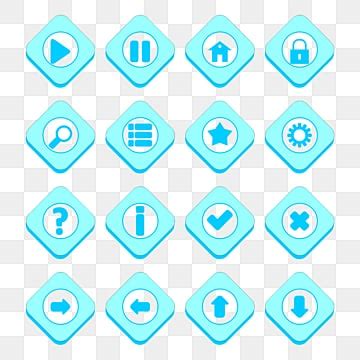 Set Of Game Ui Buttons Element Design Web PNG And Vector With Transparent Background For Free