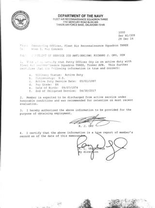 Statement Of Service Page PDF