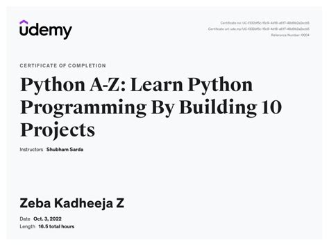 Udemy Pythonprogramming Pythonlearning Pythonprojects Pythondeveloper Zeba Kadheeja Zakir