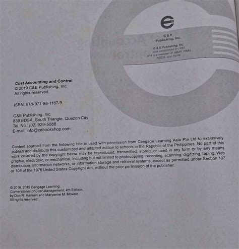 Ust Amv Cost Accounting And Control Hansen And Mowen Hobbies And Toys Books And Magazines