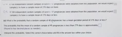 Solved Suppose The Lengths Of The Pregnancies Of A Certain Chegg Com