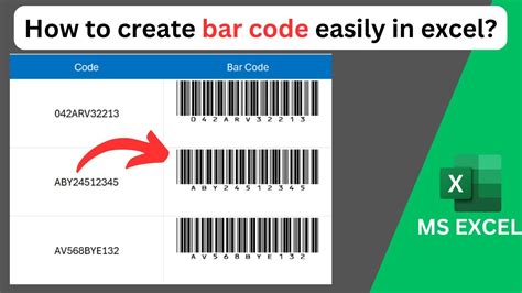 How To Create Bar Code In Excel Tamil Youtube