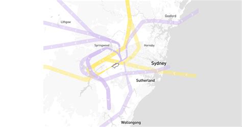 Airport Flight Paths Map