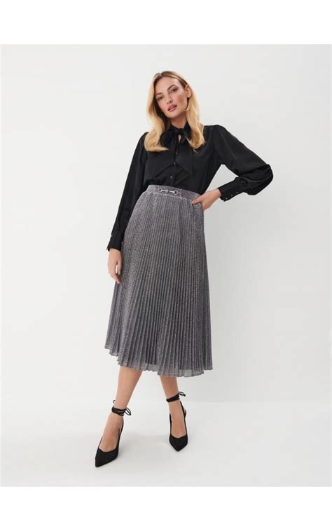 Плісирована спідниця міді Колір срібний Mohito 2086w Slv