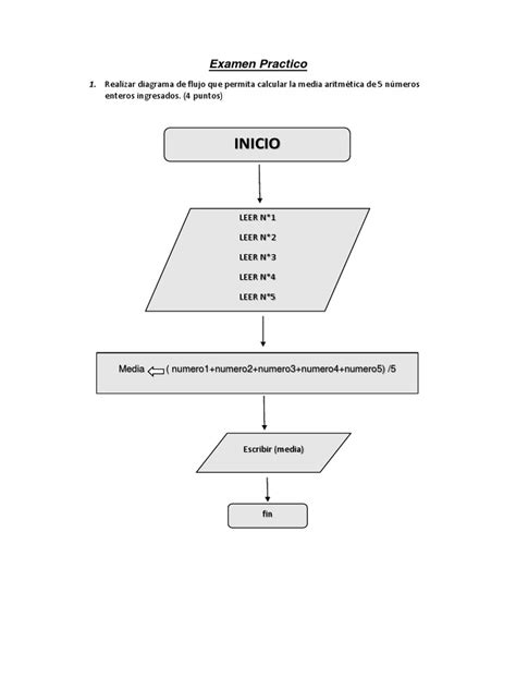 Examen Practico Algoritmos División Matemáticas Matemática Elemental
