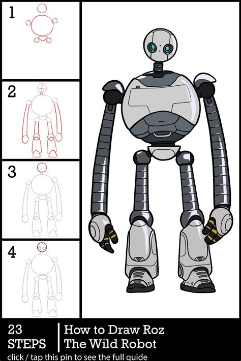 How To Draw Roz The Wild Robot Drawing Guide In 2025 Robots Art