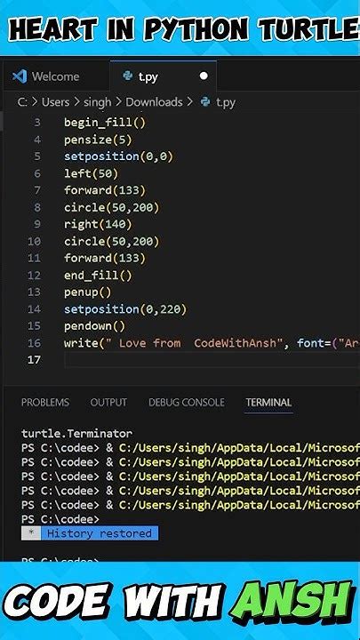 Python 🐍 Heart ️ Pythonprogramming Firstshortvideo Shorts Youtube
