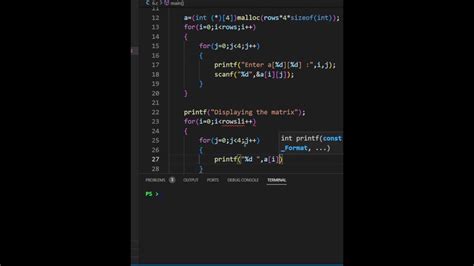 Pointer 3 Dynamically Allocating A 2d Matrix Coding Cprogramming