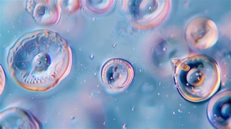 A Of Euglenoids Swimming In A Drop Of Freshwater Under A Microscope Their Graceful Movements