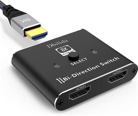 Dbilida K HDMI Switch Gbps K HDMI Switcher Splitter In Out Support K Hz Hz