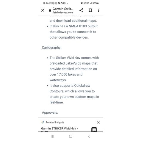User Manual Garmin STRIKER Vivid Cv English Pages