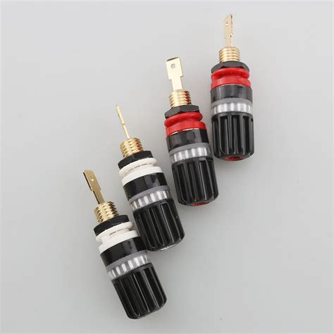 하이 엔드 황동 스피커 바인딩 포스트 Audiophile 앰프 스피커 터미널 커넥터 바나나 잭 사운드 오디오 커넥터 어댑터