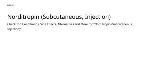 Norditropin Subcutaneous Injection Meds Is