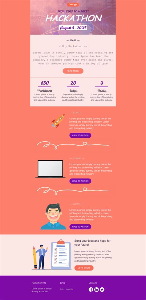 Hackathon Email Template Unlayer