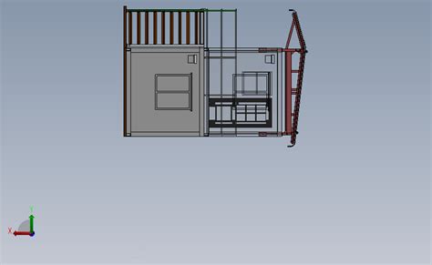 移动便携式可拆卸集装箱办公室 SOLIDWORKS 2020 模型图纸下载 懒石网