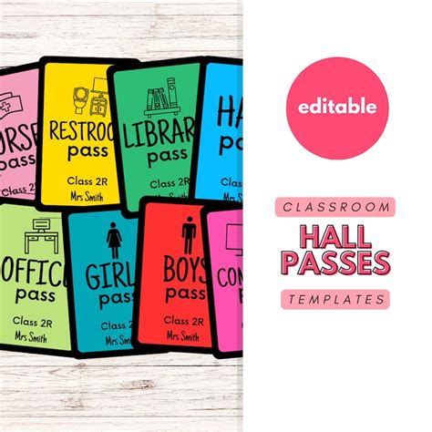 Teacher Hall Pass Svg Etsy