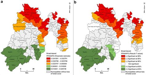 Spatial Distribution Of The Parameter Estimates And The Pseudo T Values